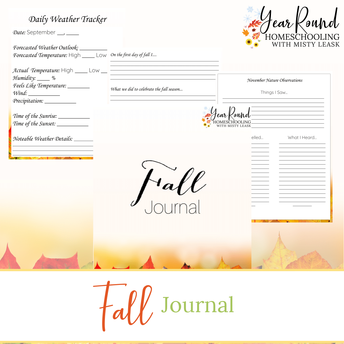 Fall Journal - By Year Round HomeschoolingIG - Year Round Homeschooling