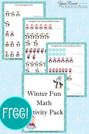 FREE Winter Time Math Activity Pack - Year Round Homeschooling