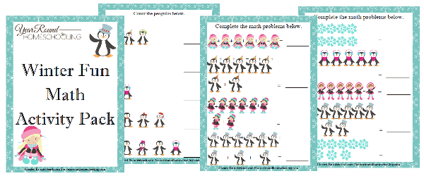 FREE Winter Time Math Activity Pack - Year Round Homeschooling