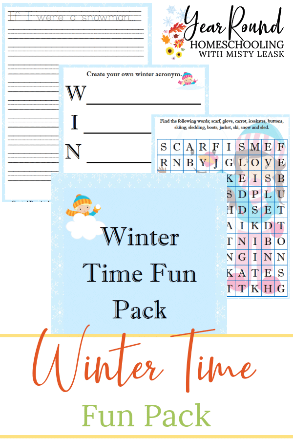 Winter Time Fun Pack - Year Round Homeschooling