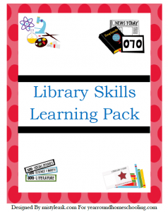 Library Skills Printable Pack - Year Round Homeschooling