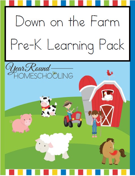 Free Down on the Farm Pre-K Learning Pack - Year Round Homeschooling