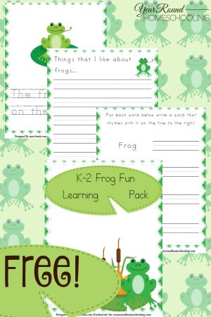 Free Frog Learning Pack (K-2) - Year Round Homeschooling
