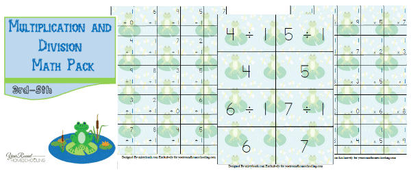 Free Frog Multiplication and Division Math Pack (3rd-5th) - Year Round ...
