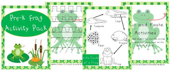 Free Pre-K Frog Activity Pack - Year Round Homeschooling