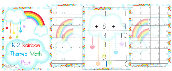 Free Rainbow Math Pack (K-2) - Year Round Homeschooling