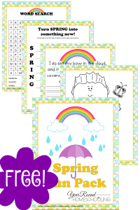 Free Spring Printable Pack - Year Round Homeschooling