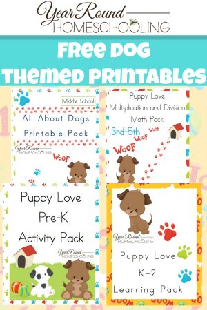 Free Dog Printables - Year Round Homeschooling