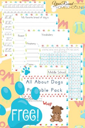 Free Dog Unit Study and Printables (Middle School) - Year Round ...