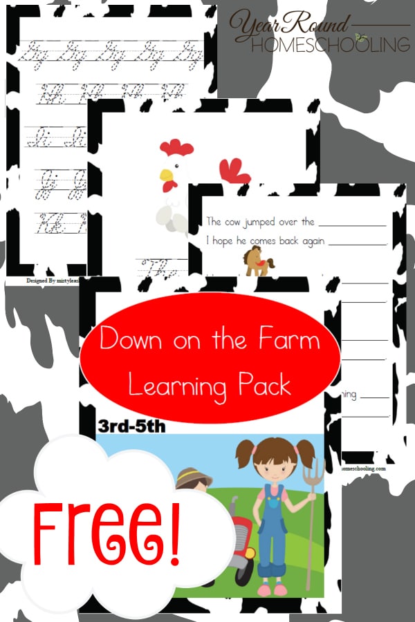 Free Down on the Farm Learning Pack (3rd-5th) - Year Round Homeschooling