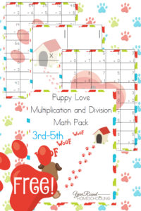 Free Puppy Love Math Pack (3rd-5th) - Year Round Homeschooling