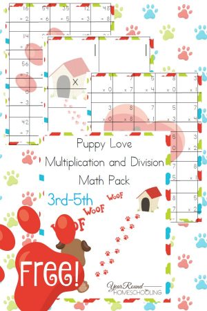 Free Puppy Love Math Pack (3rd-5th) - Year Round Homeschooling