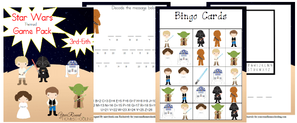 Free Star Wars Themed Game Pack (3rd-5th) - Year Round Homeschooling
