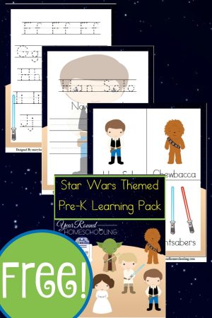 Free Star Wars Themed Pre-K Learning Pack - Year Round Homeschooling