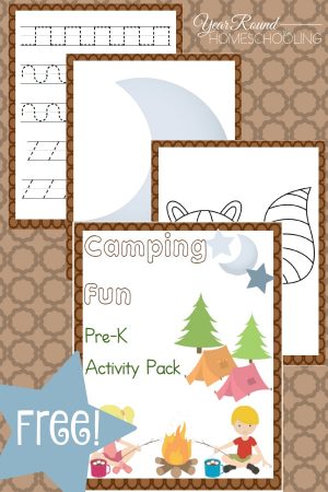 Free Camping Fun Pre-K Activity Pack - Year Round Homeschooling
