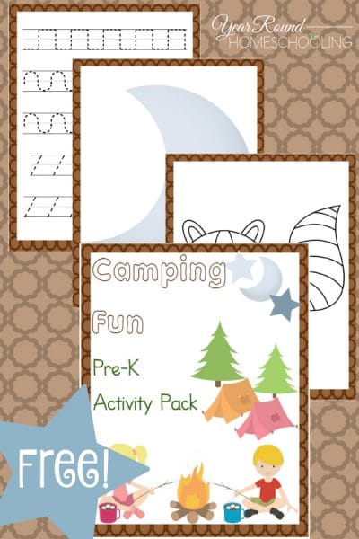 Free Camping Fun Pre-K Activity Pack - Year Round Homeschooling