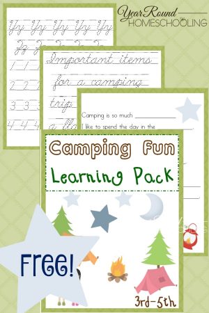 Free Camping Fun 3rd-5th Learning Pack - Year Round Homeschooling