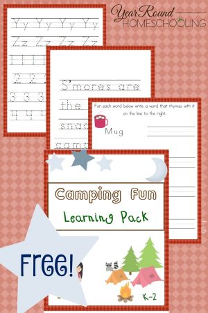Free Camping Fun K-2 Learning Pack - Year Round Homeschooling