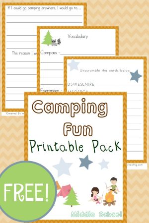 Free Camping Unit Study and Printables (Middle School) - Year Round ...