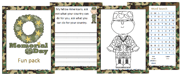 Free Memorial Day Fun Pack - Year Round Homeschooling