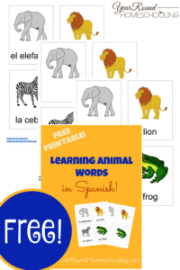 Spanish Animal Words - Year Round Homeschooling