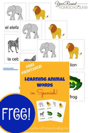 Spanish Animal Words - Year Round Homeschooling