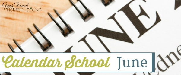 Calendar School - June - Year Round Homeschooling