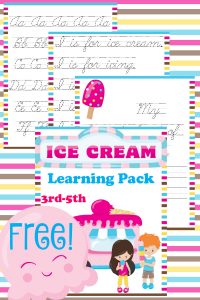 Free Ice Cream Learning Pack (3rd-5th) - Year Round Homeschooling