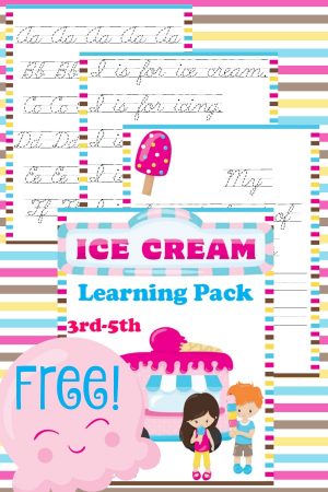 Free Ice Cream Learning Pack (3rd-5th) - Year Round Homeschooling
