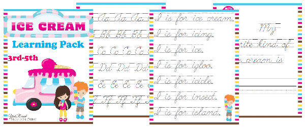 Free Ice Cream Learning Pack (3rd-5th) - By Year Round Homeschooling ...
