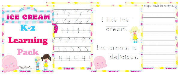 Free Ice Cream Learning Pack (K-2) - Year Round Homeschooling