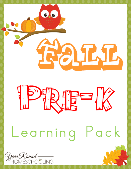 Free Fall PreK Learning Pack - Year Round Homeschooling