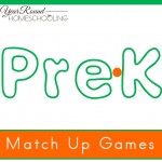 Pre-K Match Up Game Pack - Year Round Homeschooling