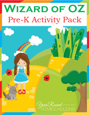 Free Wizard of Oz PreK Activity Pack - Year Round Homeschooling