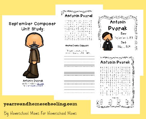 September Composer Study: Dvorak {free printables} - Year Round ...