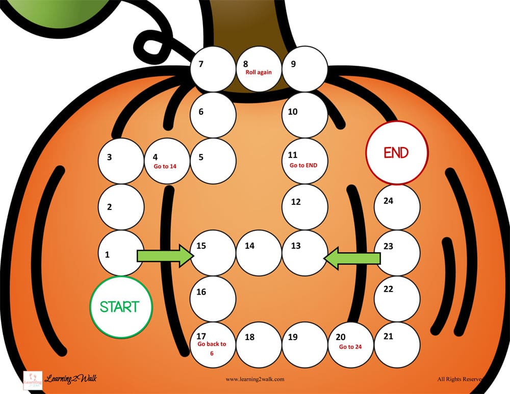 Fall Pumpkin Educational Game - Year Round Homeschooling