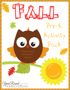 Free Fall PreK Activity Pack - Year Round Homeschooling