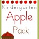 Free Kindergarten Apple Pack - Year Round Homeschooling