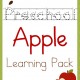 Free Preschool Apple Learning Pack - Year Round Homeschooling