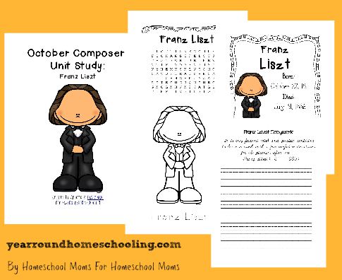 Composer Music Study: Franz Liszt - Year Round Homeschooling