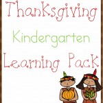 Thanksgiving Kindergarten Learning Pack - Year Round Homeschooling