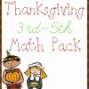 Free Thanksgiving Math Pack (3rd-5th) - Year Round Homeschooling