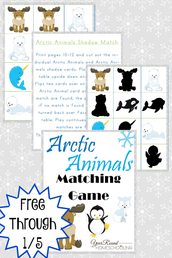 Arctic Animals Matching Game - By Year Round Homeschooling - Year Round ...