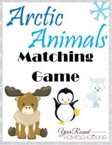 Arctic Animals Matching Game - Year Round Homeschooling