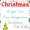 Christmas Budget and Price Comparison Worksheets for Kids - Year Round ...
