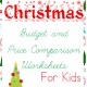 Christmas Budget and Price Comparison Worksheets for Kids - Year Round ...