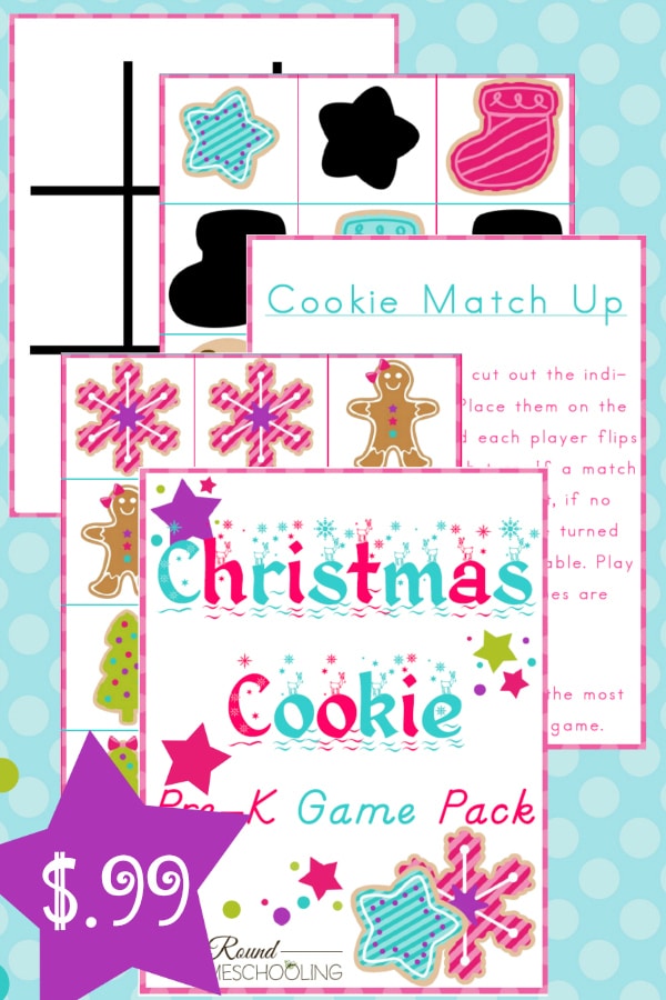 Christmas Cookie PreK Game Pack - By Year Round Homeschooling - Year ...