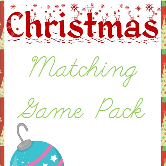 Christmas Matching Game Pack - Year Round Homeschooling