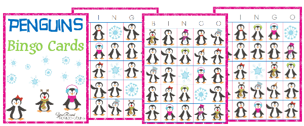 Penguins Bingo Cards - Year Round Homeschooling