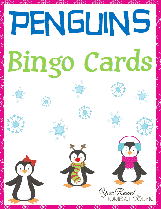 Penguins Bingo Cards - Year Round Homeschooling
